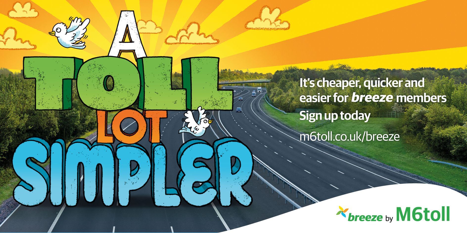 One Black Bear's ad campaign for M6 Toll is bursting with colour and life | Creative Boom