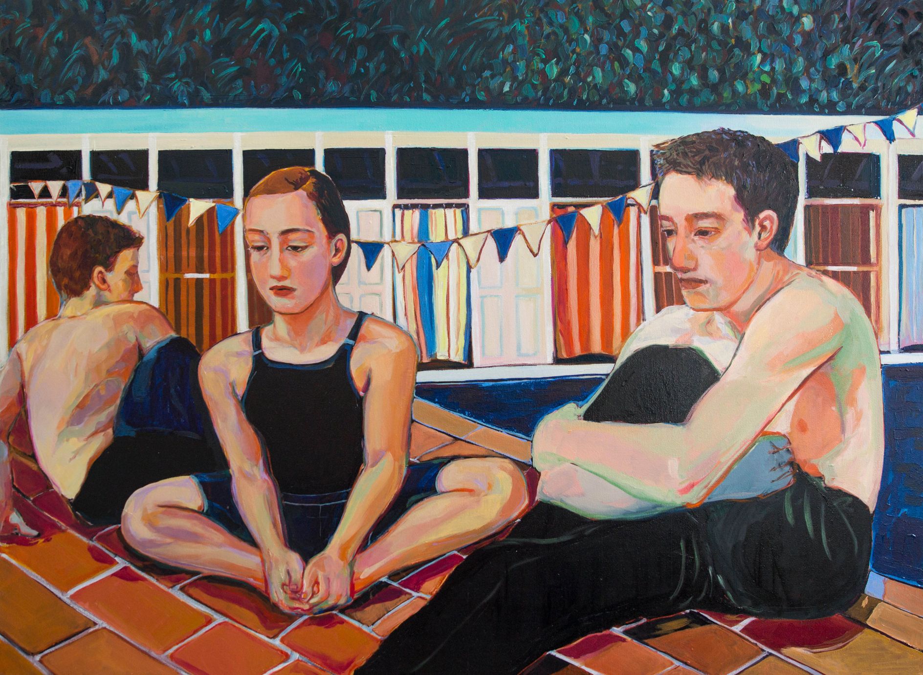 Paintings of night swimming by Corn Shuk Mei Ho hide human emotions ...