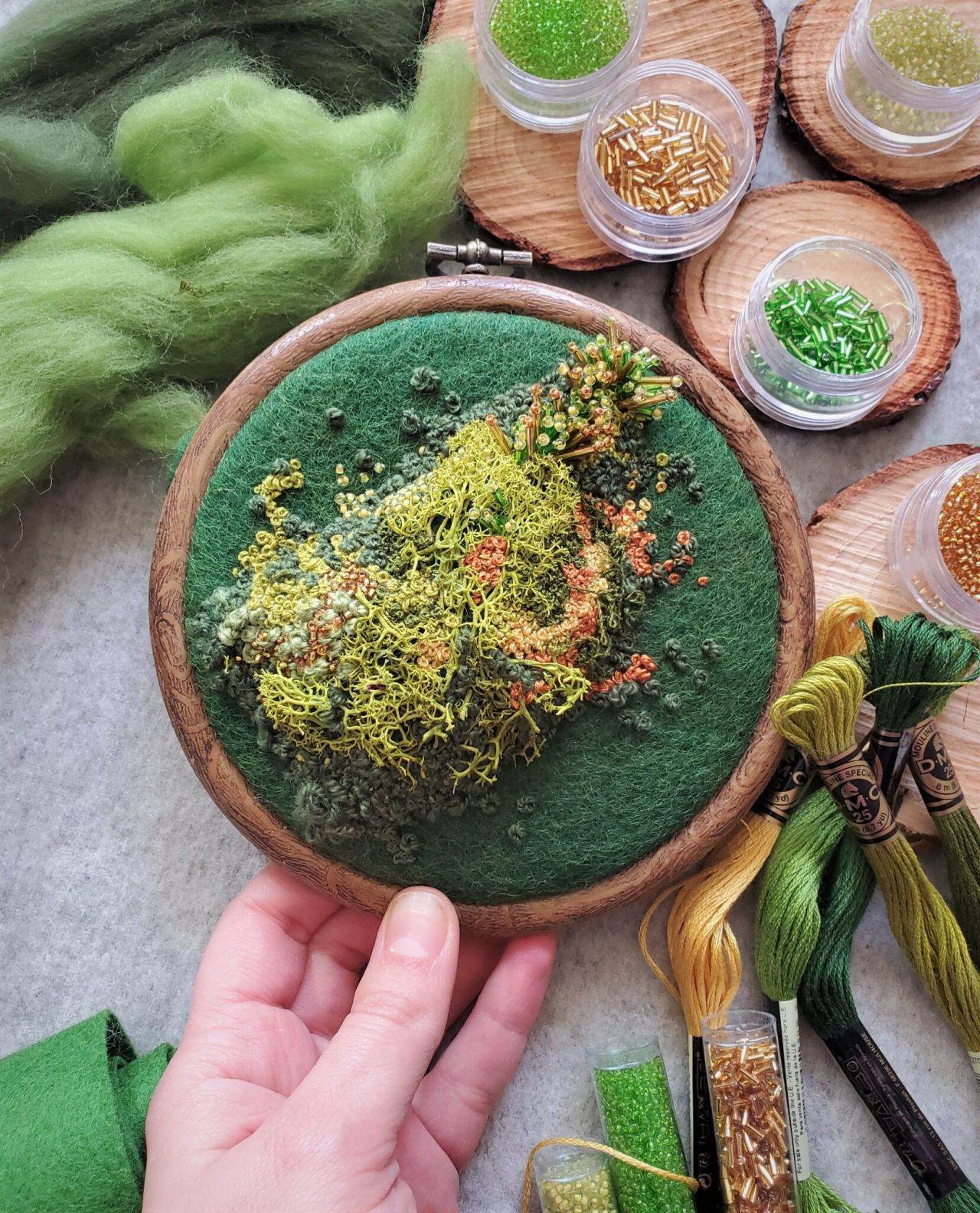 Embroidery for 'presence, clarity of mind and connection to nature ...