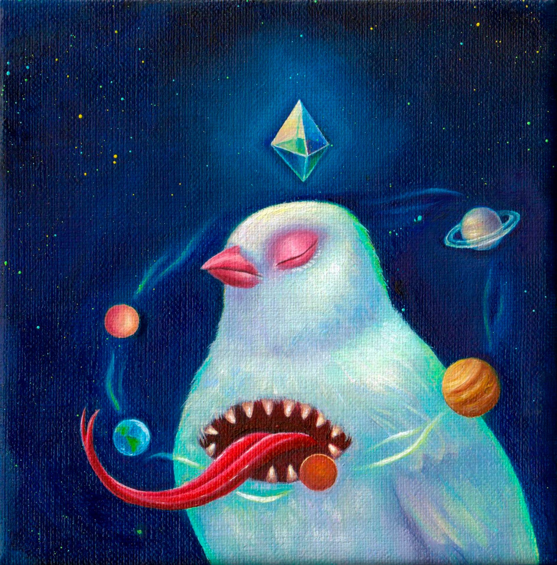 Artist Julia Kuzina paints tiny bird pictures that break free from the ...