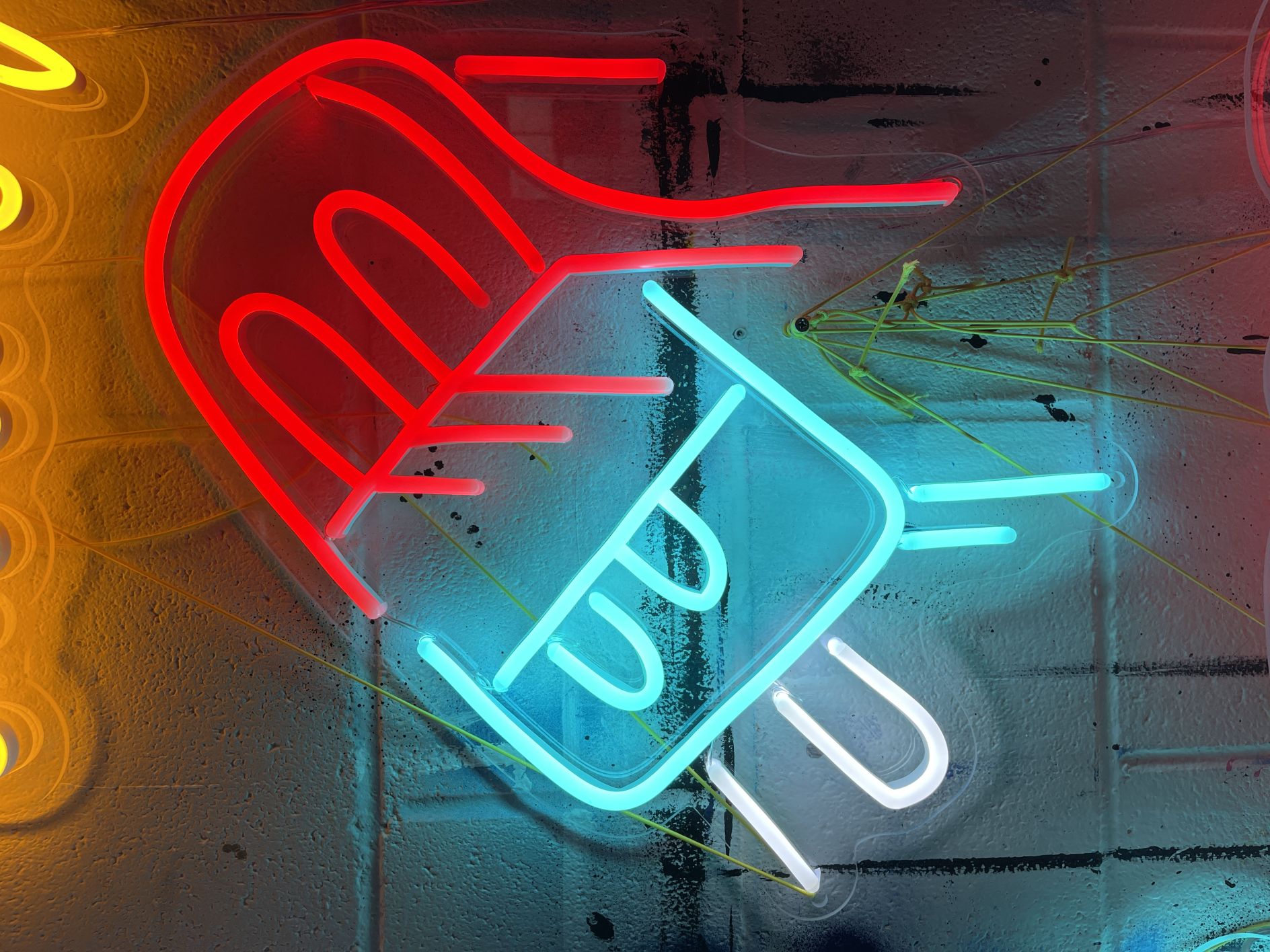 Joyful neon artworks by Gregory Siff of faces, mushrooms and inspiring ...