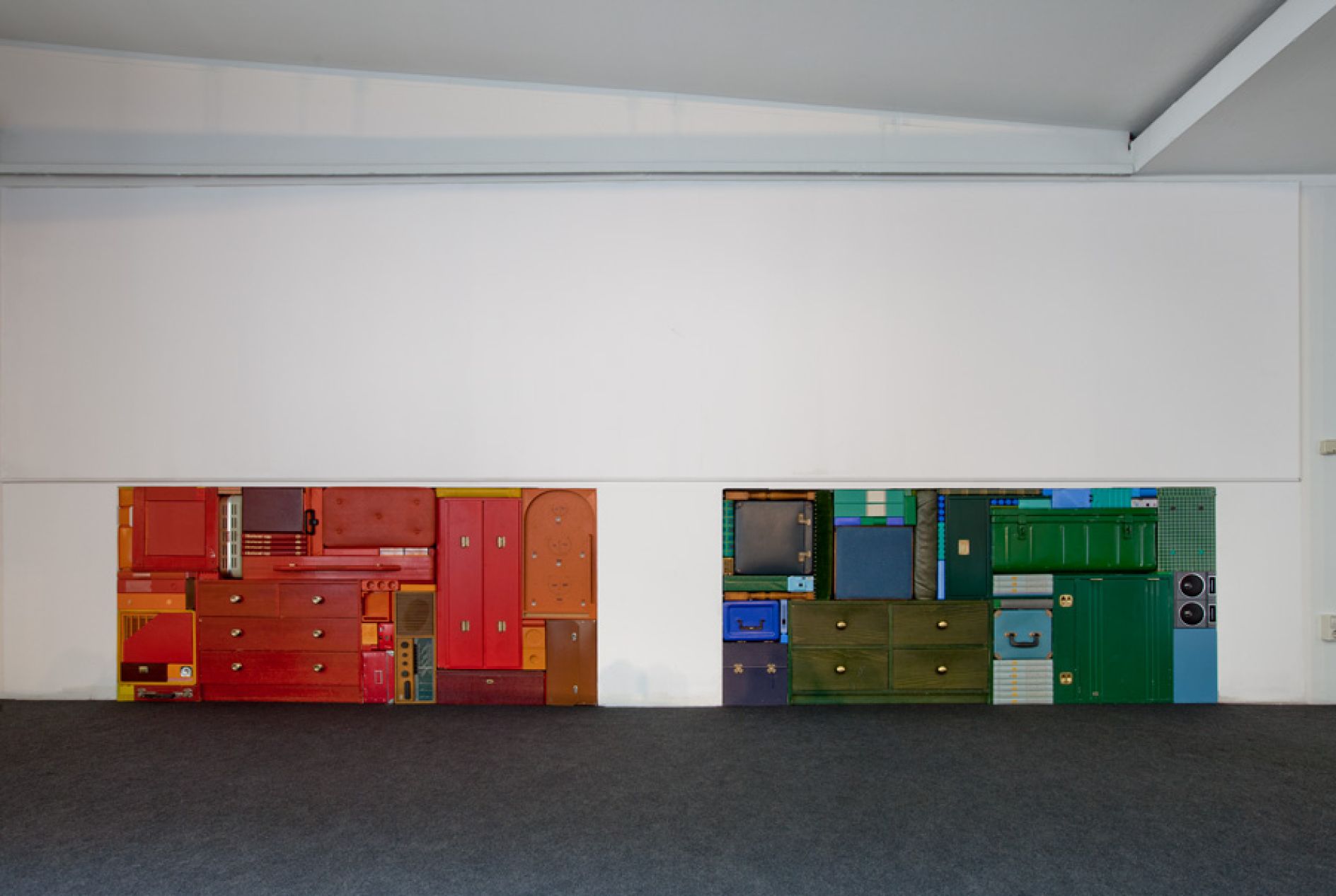 Giant Tetris-inspired stacked sculptures made out of everyday objects ...