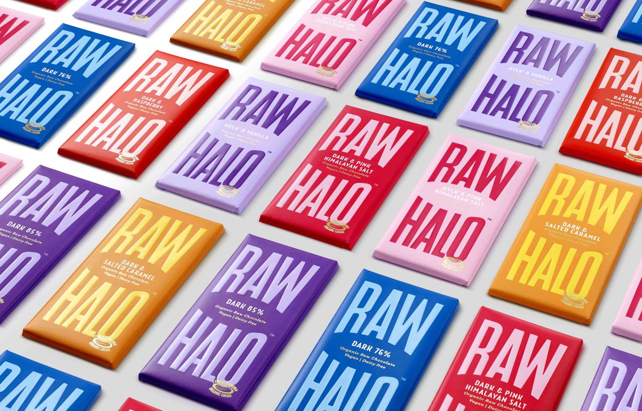 B&B studio designs an angelic identity for Raw Halo, a new vegan ...