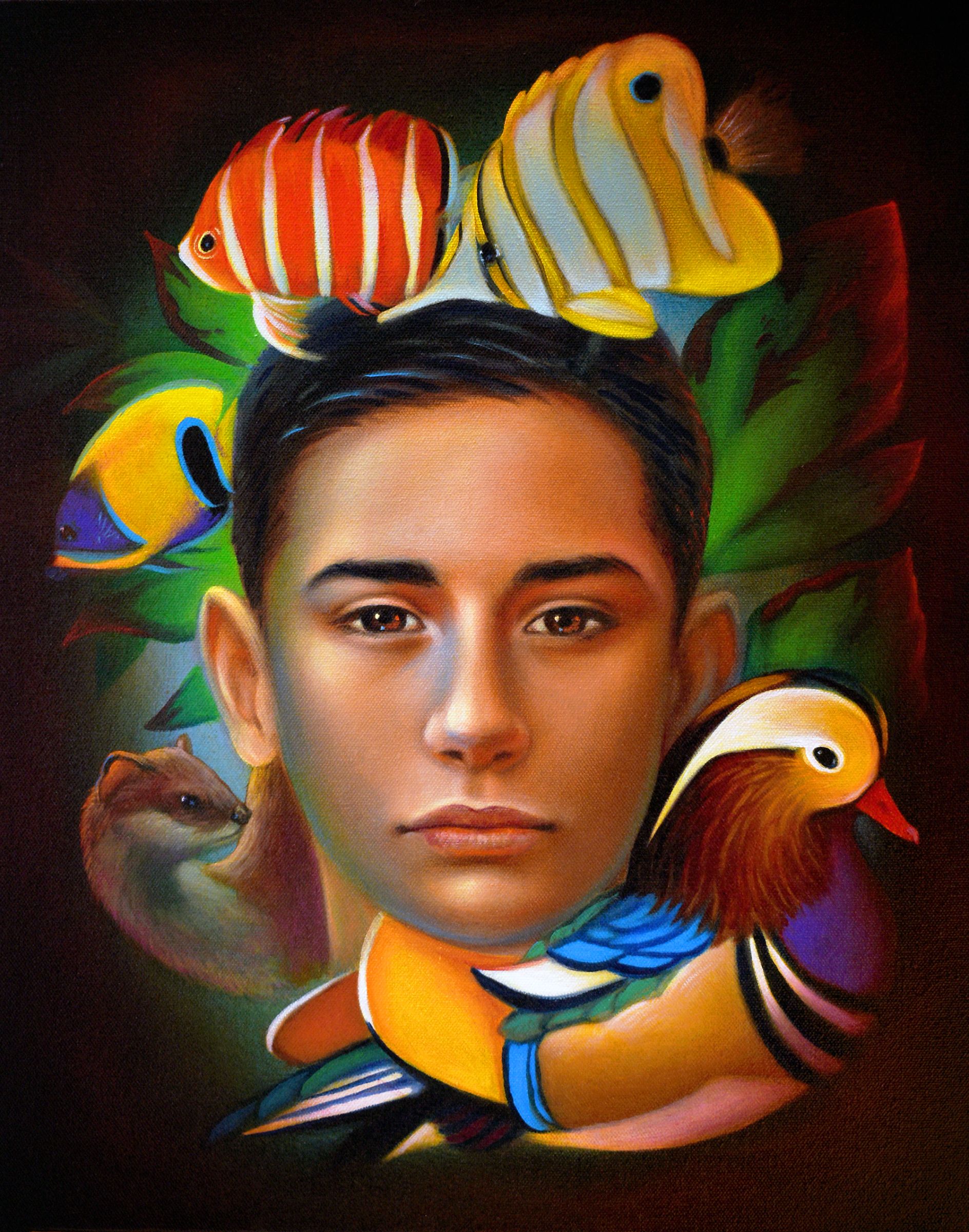 Ryan Martin's luminous portraits of teenagers crowned by nature, facing ...