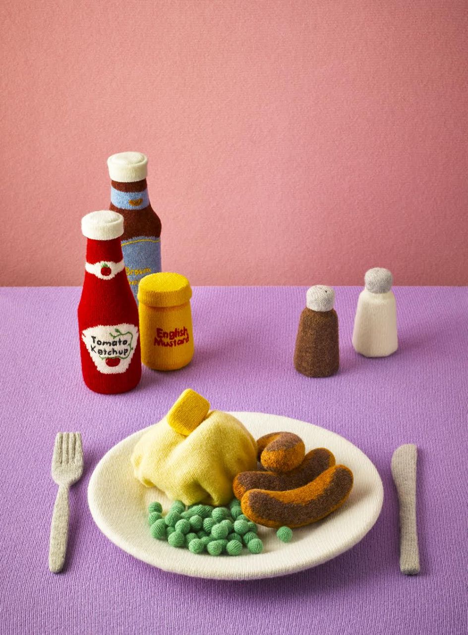 Knitted food and condiments served up for Stylist magazine by Jessica ...