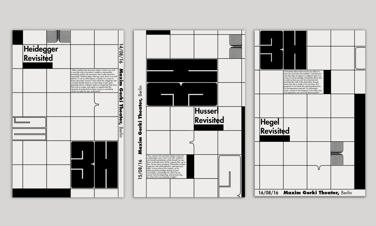 Monochrome poster series deconstructs key elements of graphic design ...