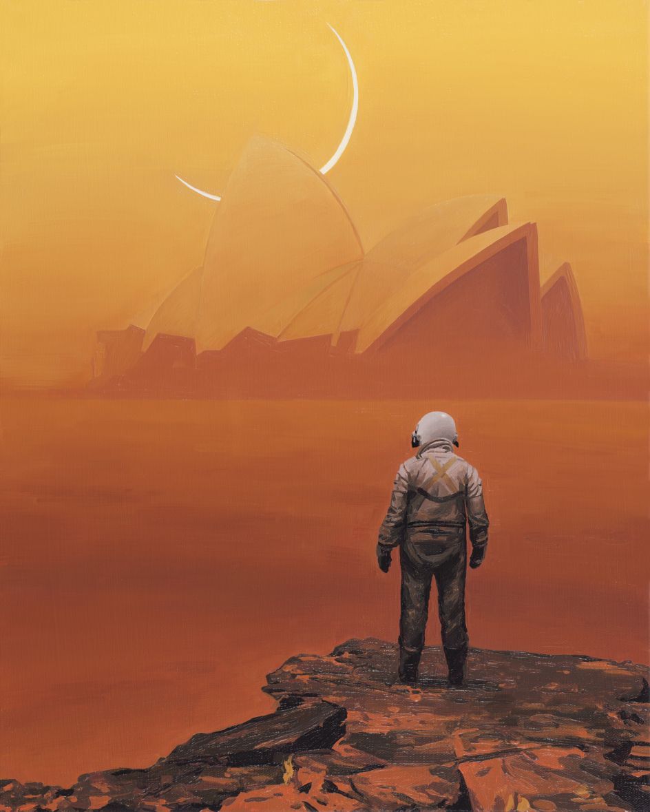 Scott Listfield's new 'Mad Max' inspired paintings of an astronaut ...