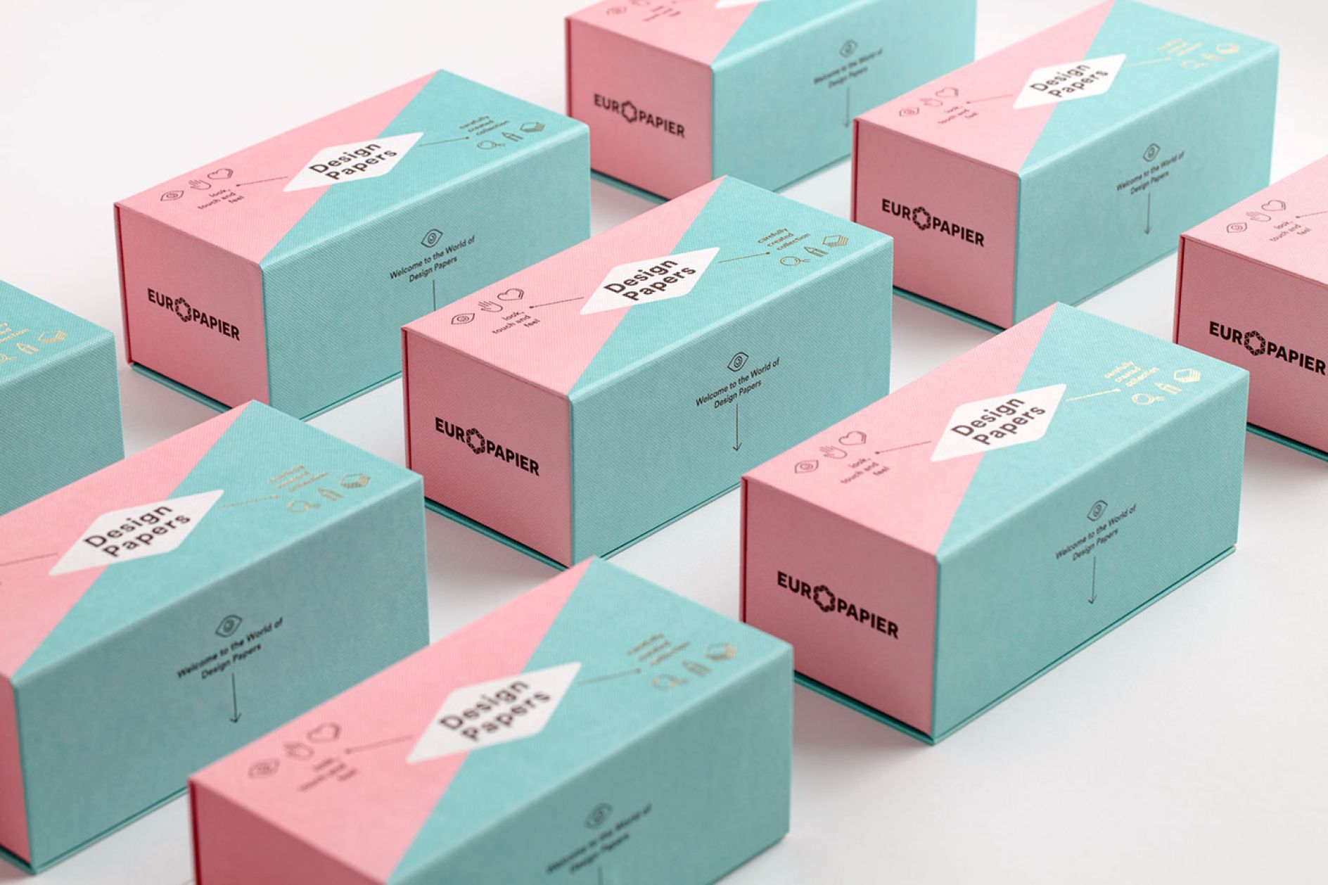 Two tones, two sets of symbols creates an appealing paper catalogue for ...