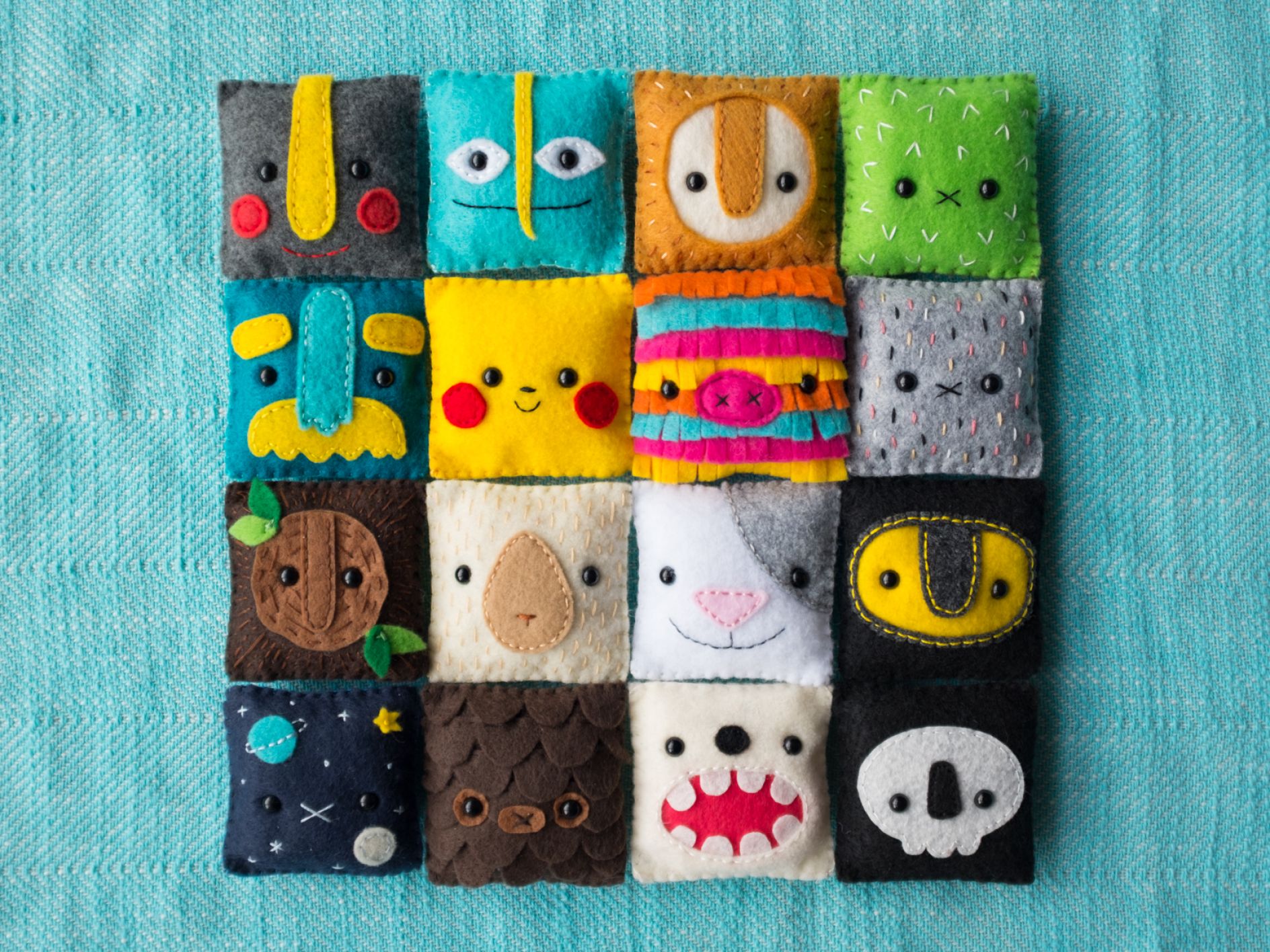 Felt Faces: Artist Becky Margraf crafts 100 little faces for 100 ...