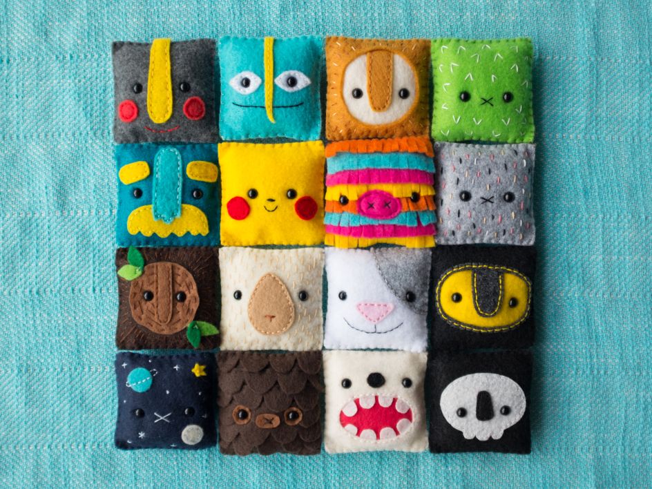 Felt Faces: Artist Becky Margraf crafts 100 little faces for 100 ...