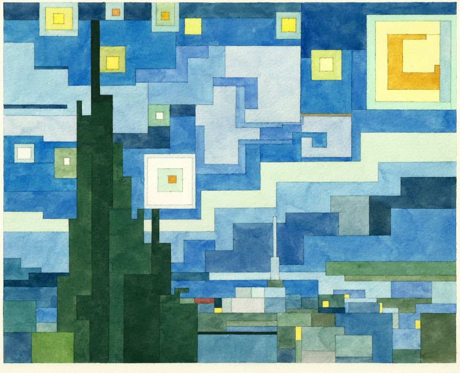 Pixelated, 8-bit artworks of classic paintings from the art world ...