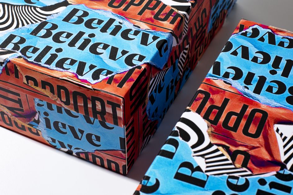 Craig Black creates typographic boxes for sports shoe charity ...