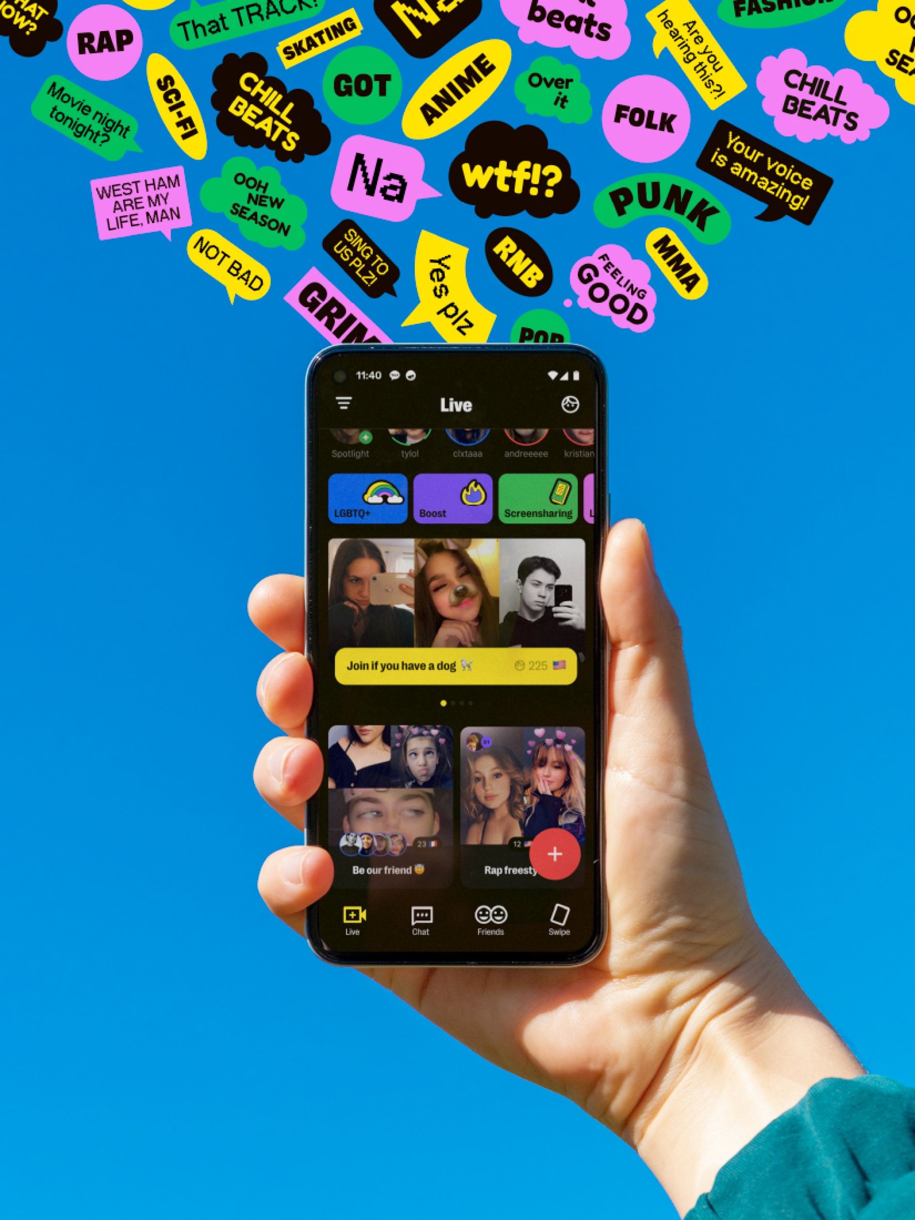 Koto's positive and 'anti-boring' identity for Yubo, a video live ...