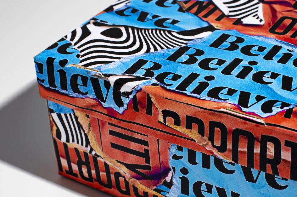 Craig Black creates typographic boxes for sports shoe charity ...