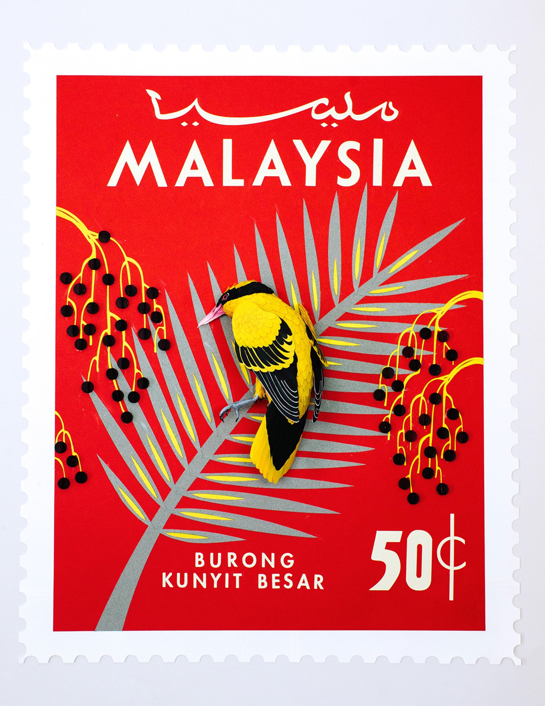 Bird Stamps: Intricate paper-cut artworks of birds that seem to leap ...