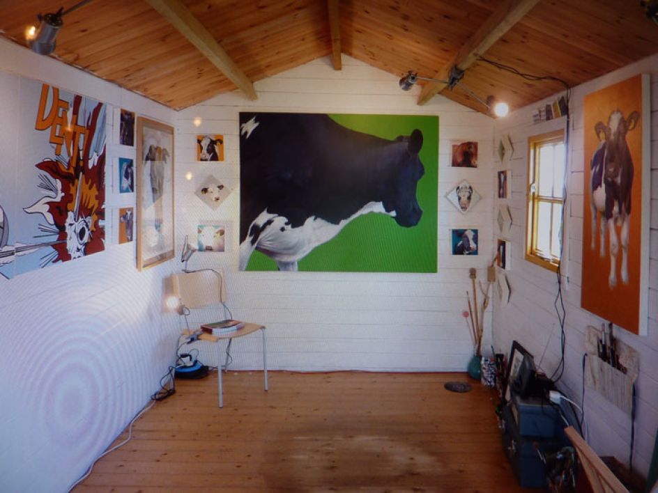 Bristol artist Alison Jacobs uses her garden shed as her home studio ...