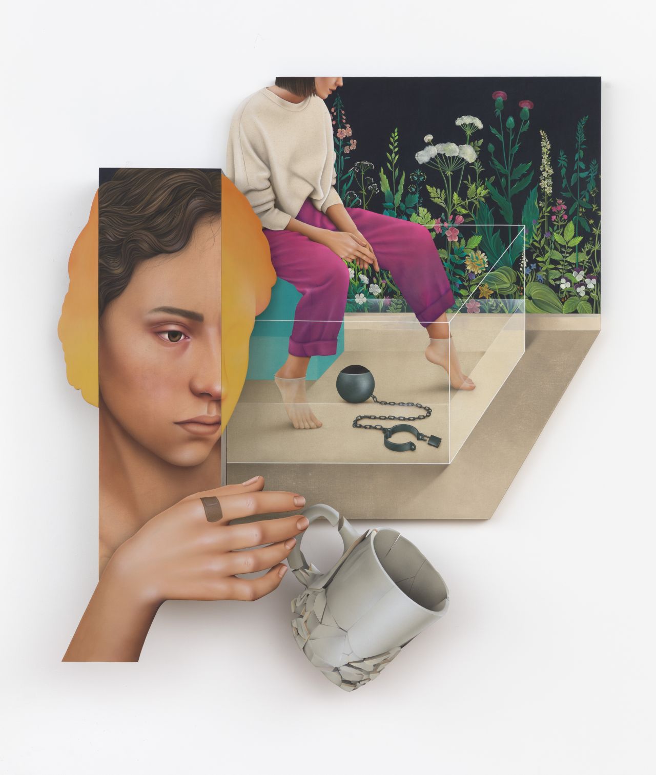 3D paintings by Arghavan Khosravi show her trapped between two worlds ...