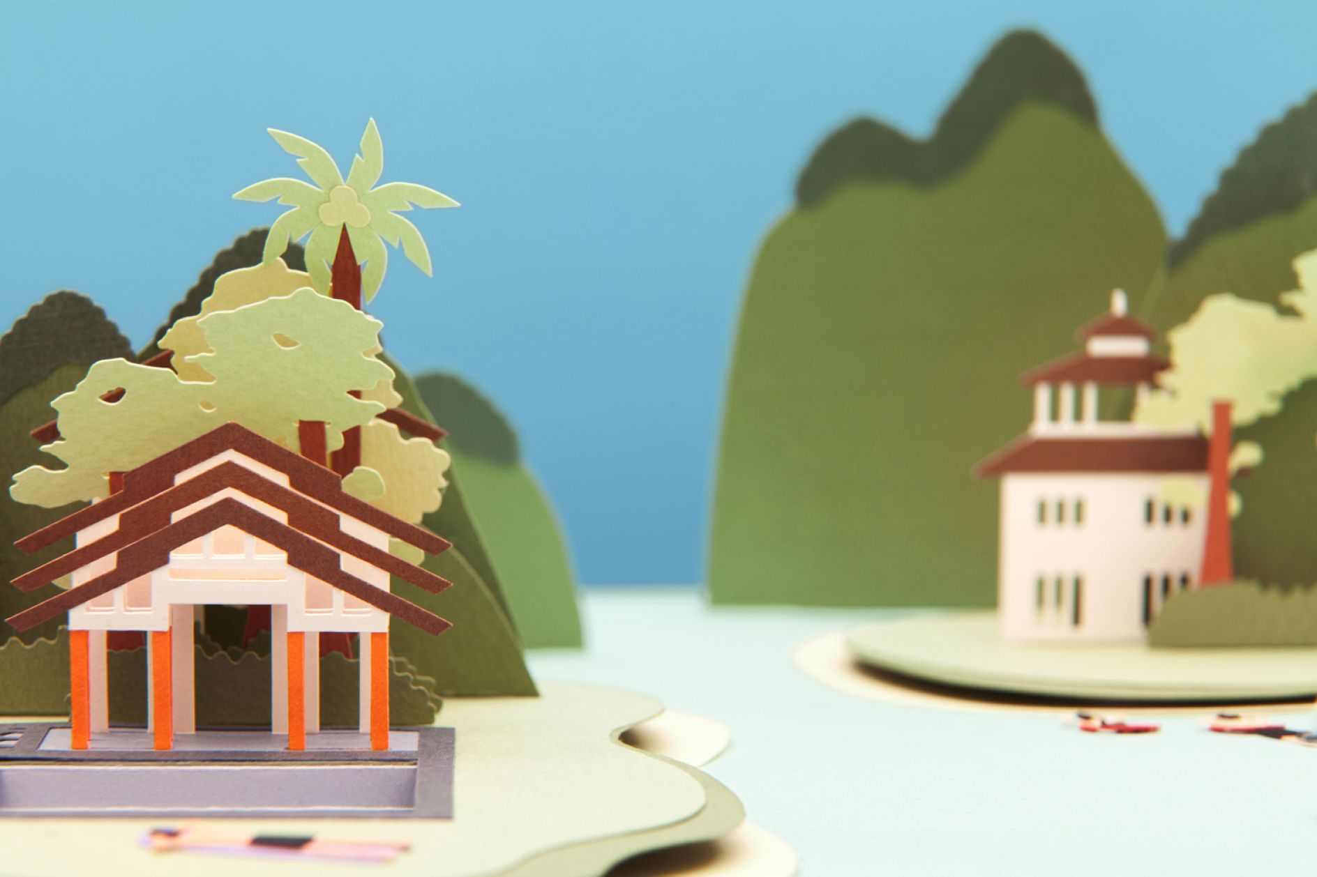 Thailand beach scene made of paper will help you cling on to the last ...