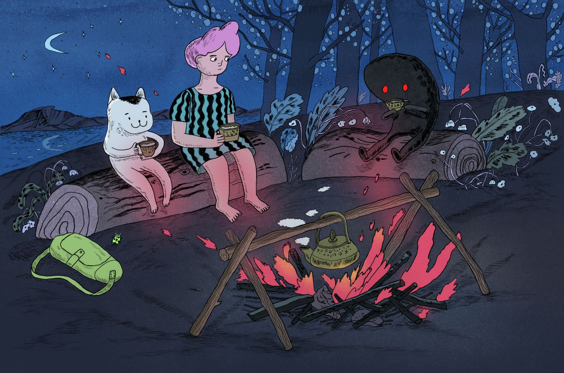 Tea For Three: Illustrator Junjun Chen invites you to look at fear from ...