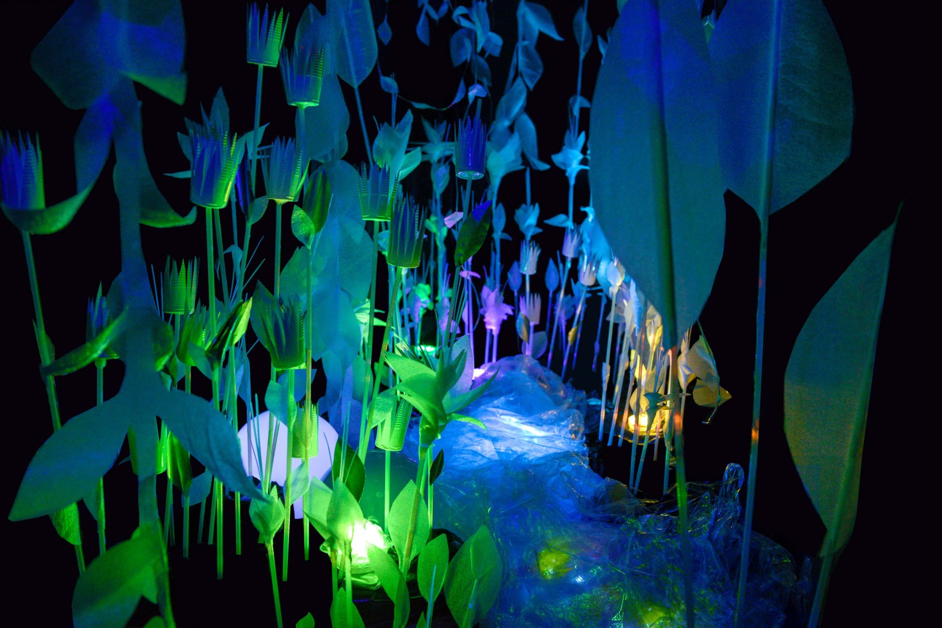 A luminous, dystopian dark forest made entirely from a week of non ...