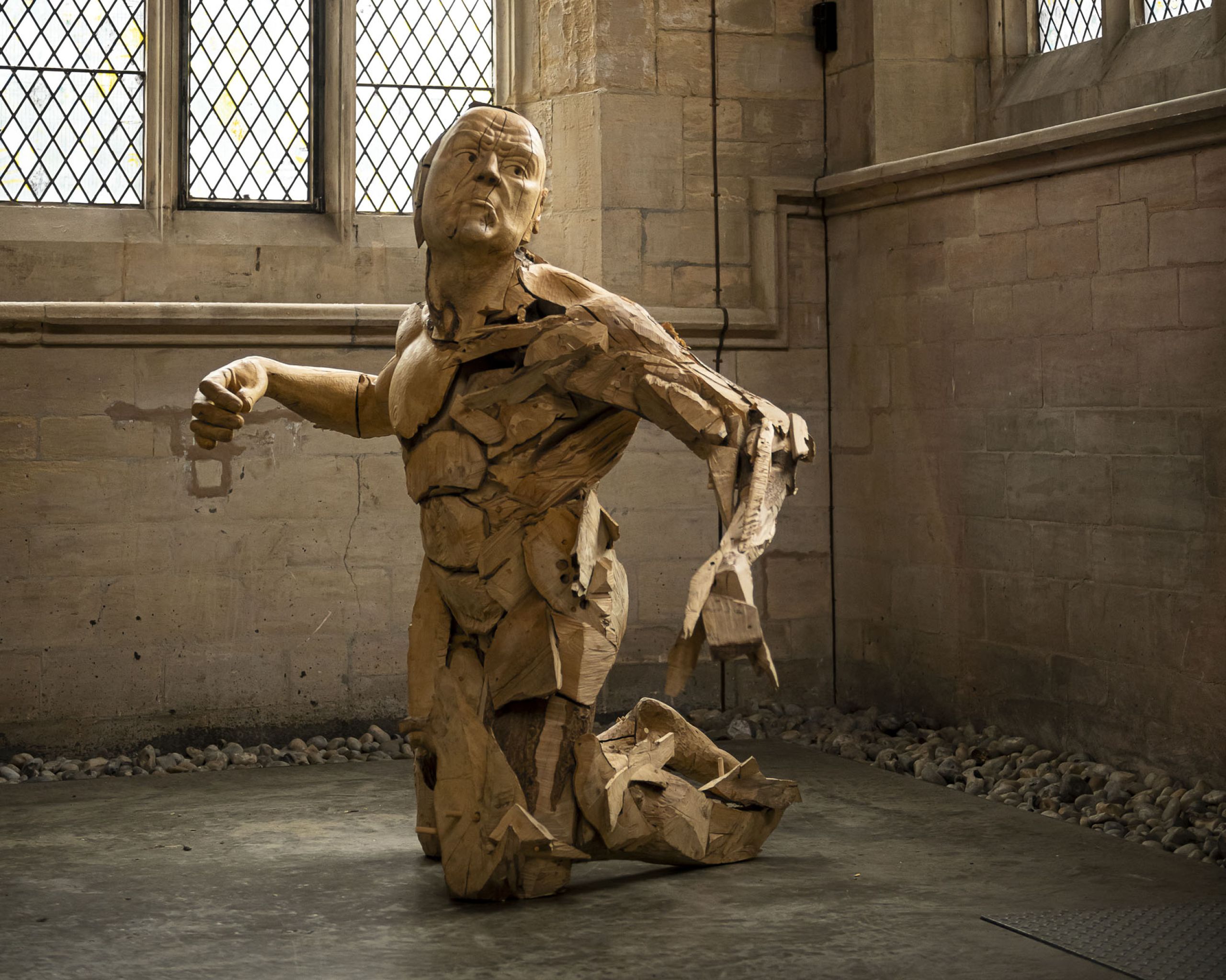 British sculptor Jamie Frost brings wood to life in new powerful ...