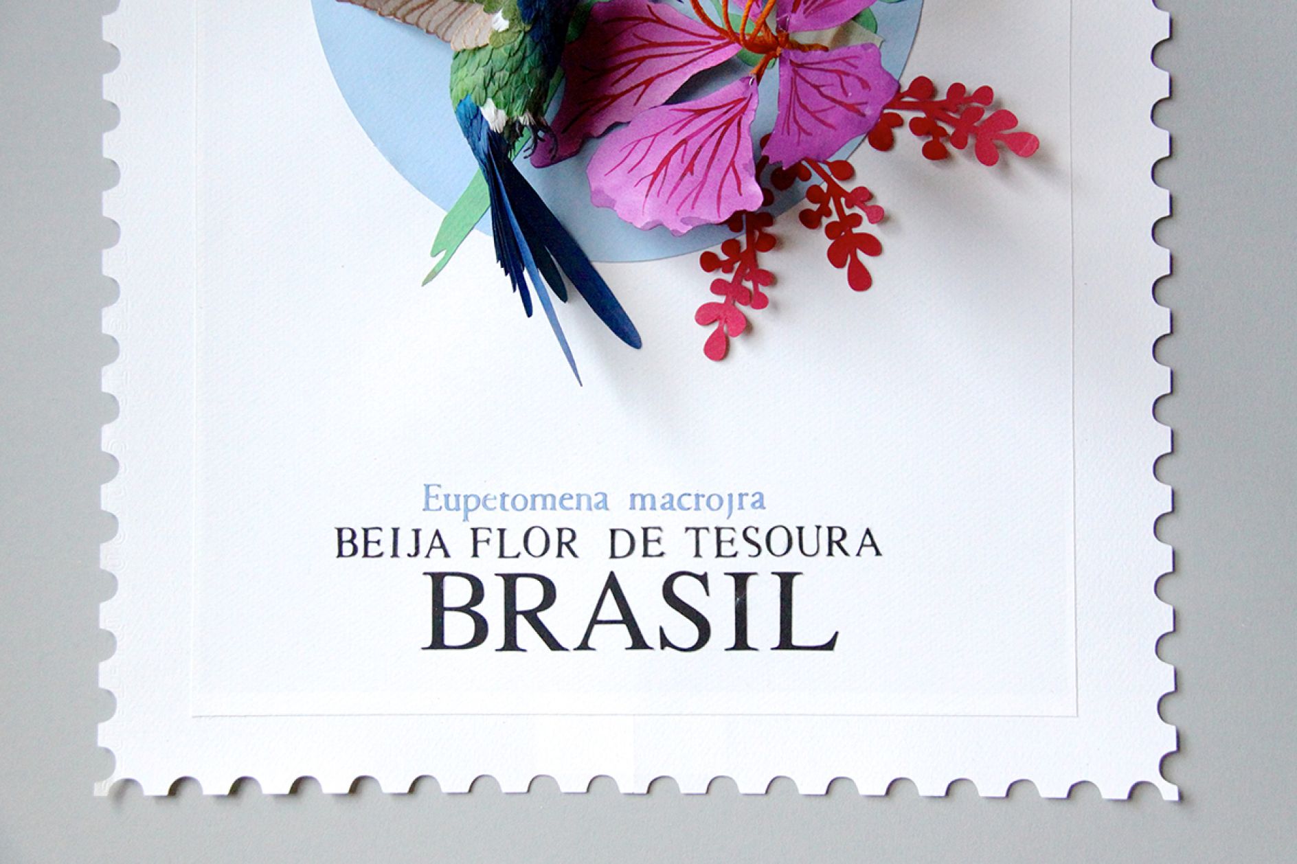 Bird Stamps: Intricate paper-cut artworks of birds that seem to leap ...