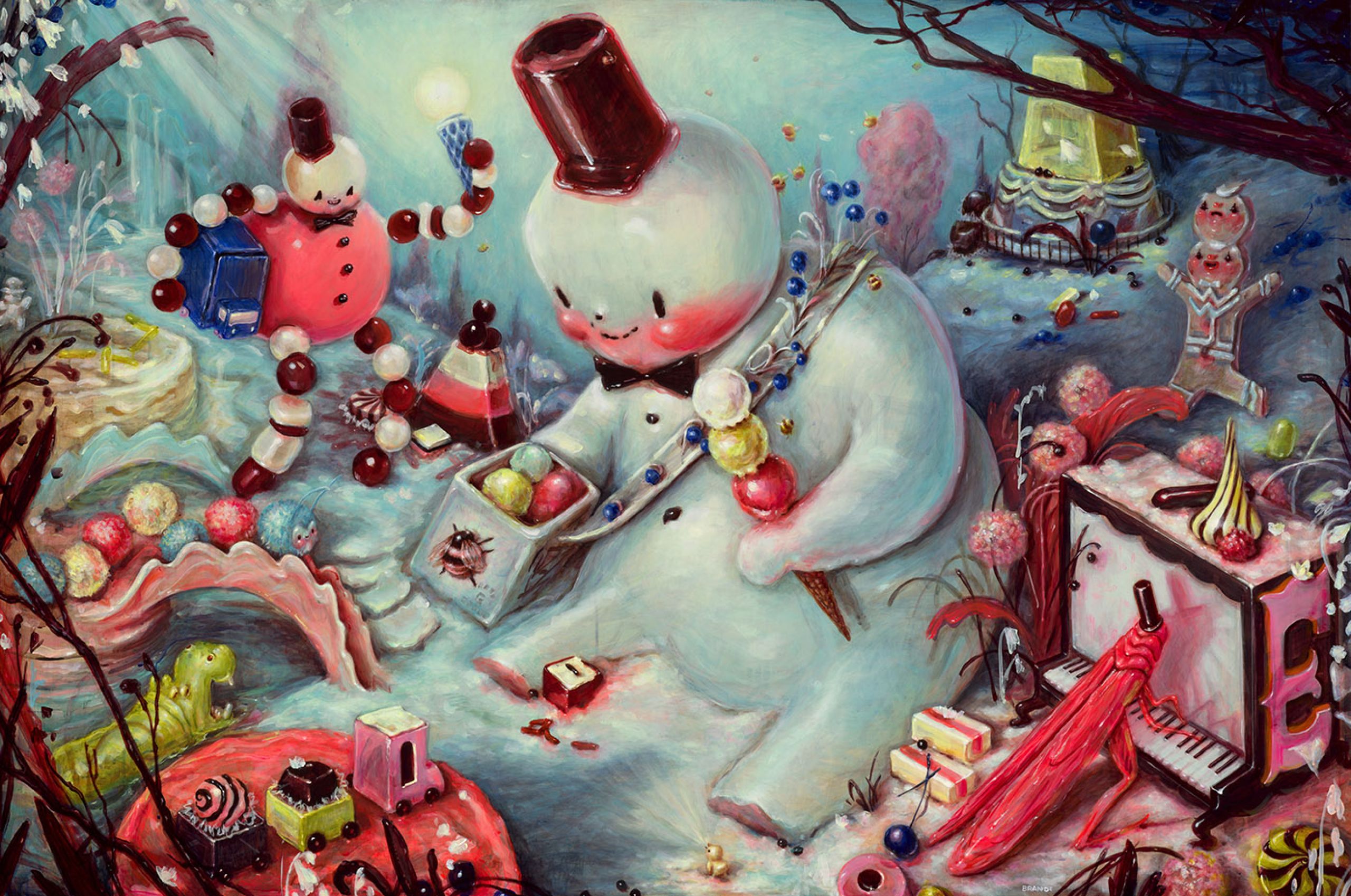 Brandi Milne's surreal paintings are a beautiful, candy-coated ...