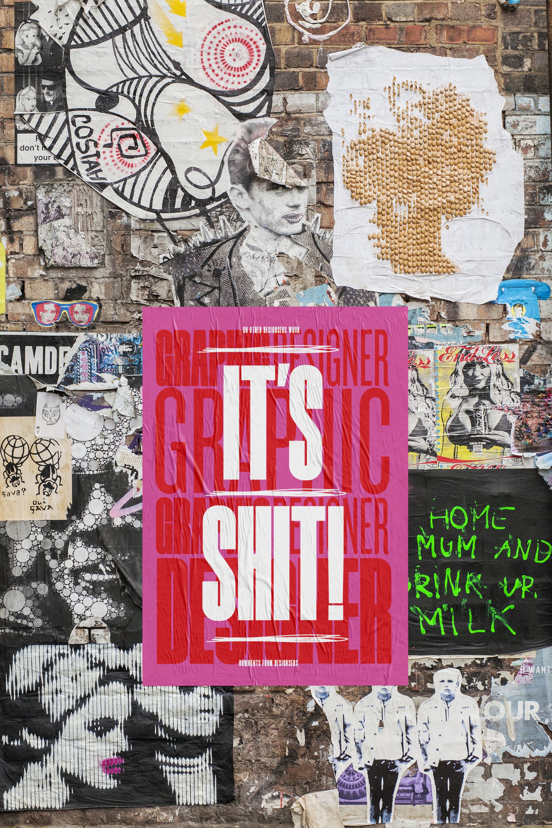 Typographic posters that look at the criticism designers face online ...