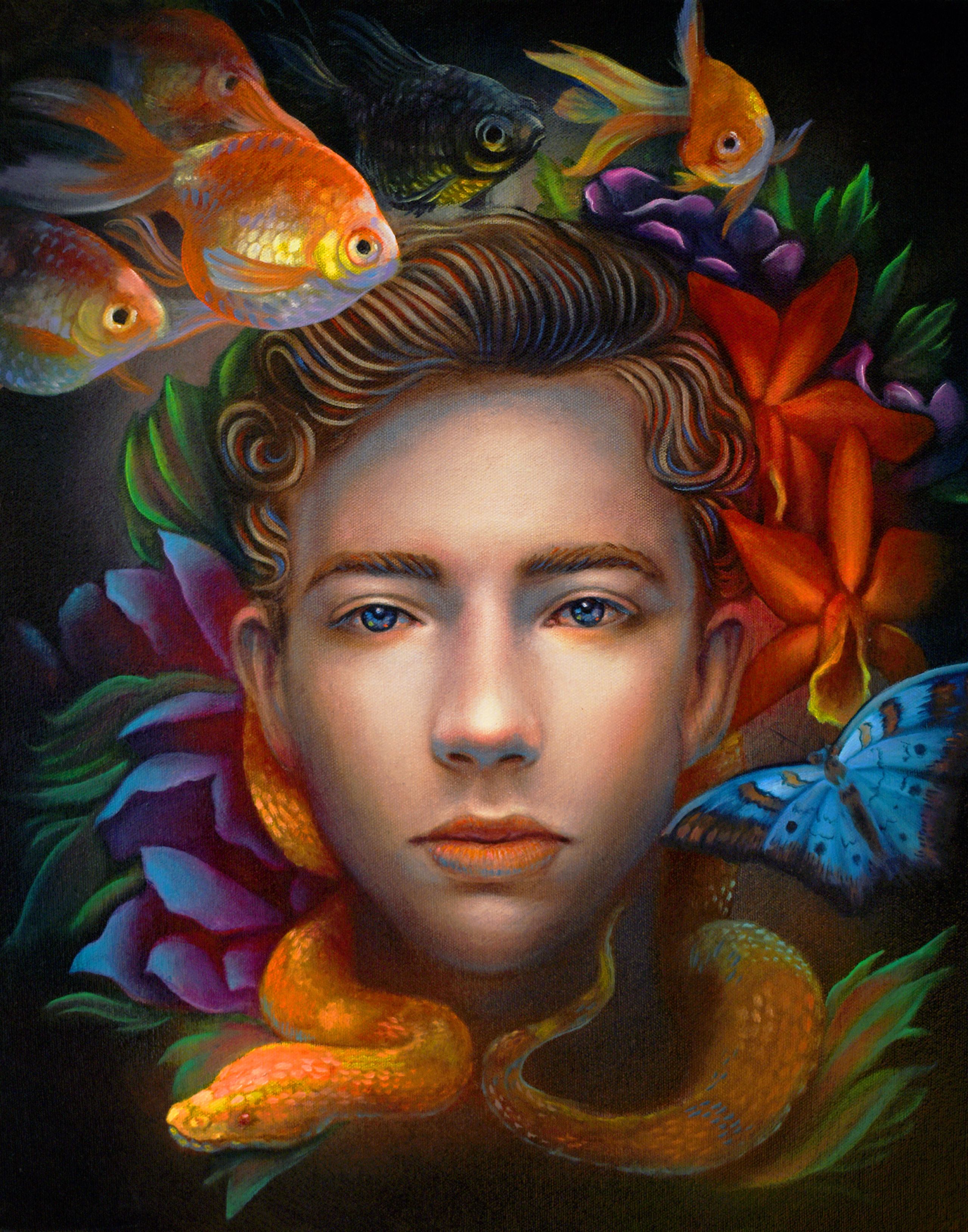 Ryan Martin's luminous portraits of teenagers crowned by nature, facing ...