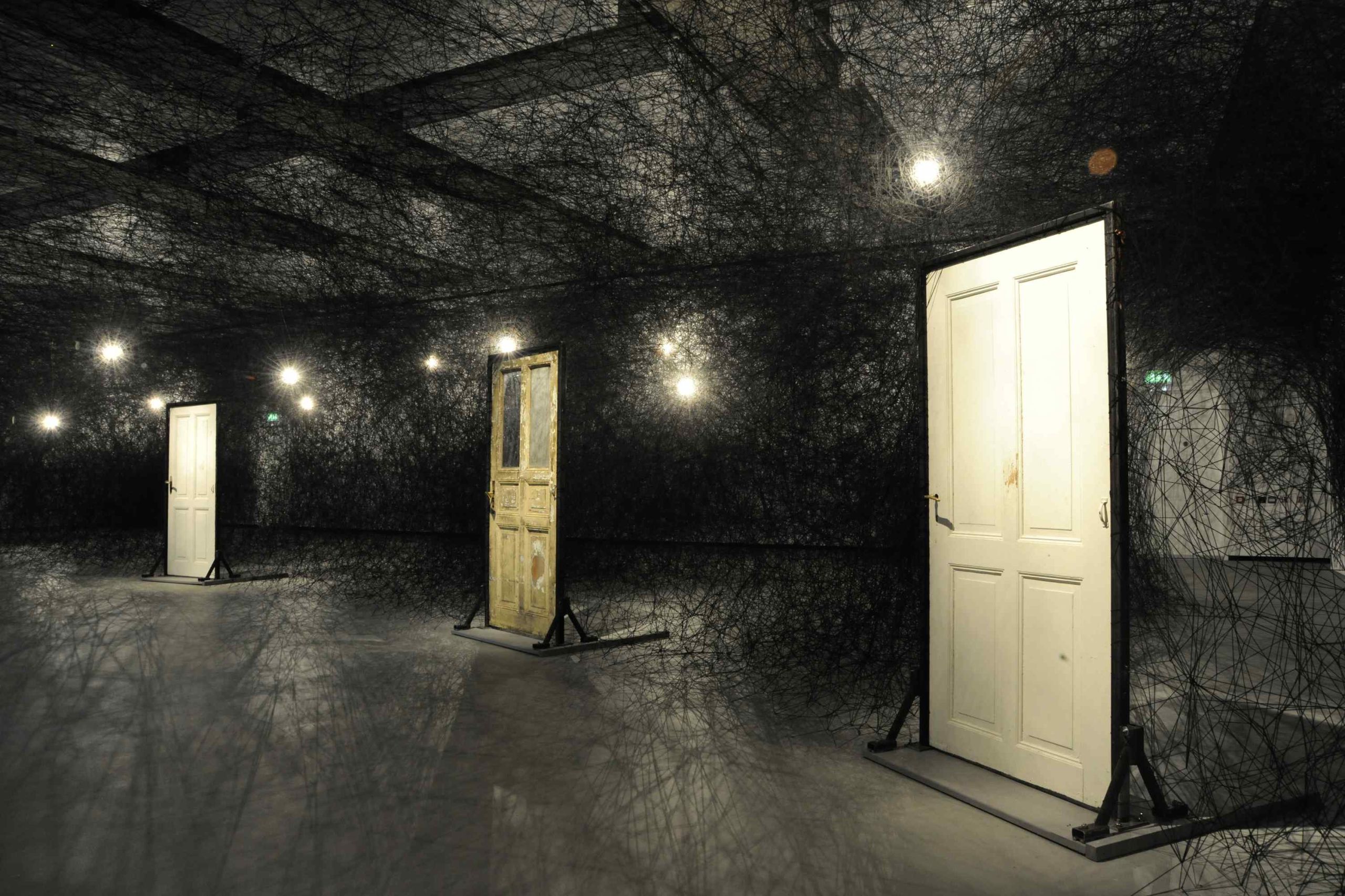 An epic 'thread' artwork made from thousands of metres of yarn shows ...