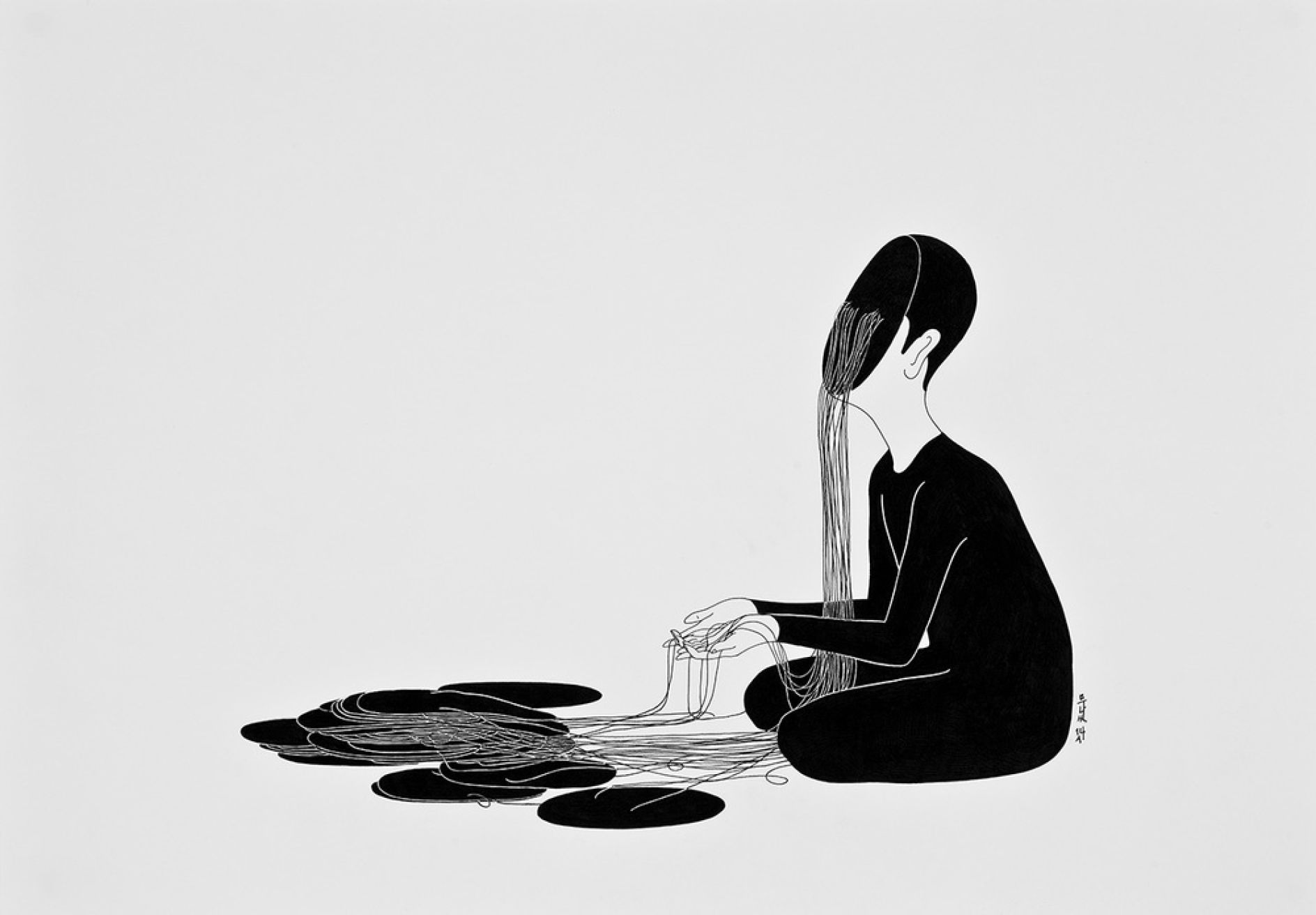 Moonassi: Melancholy illustrations react to the musings of everyday ...