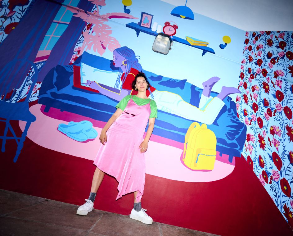 New mural by Hanna Benihoud celebrates what makes people happy living ...