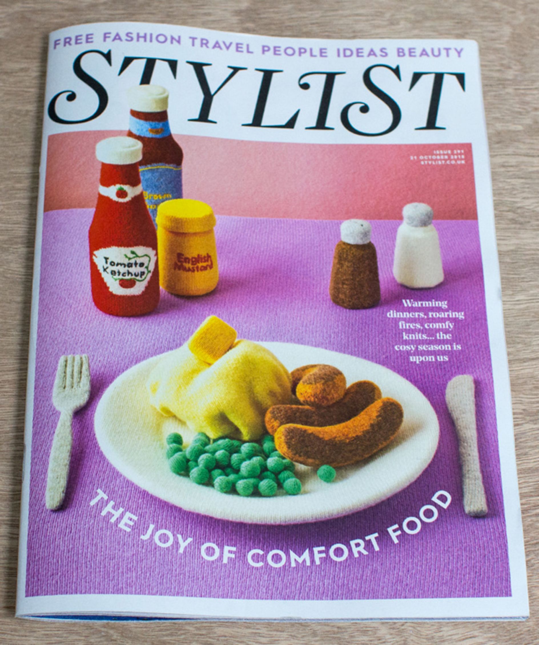 Knitted food and condiments served up for Stylist magazine by Jessica ...