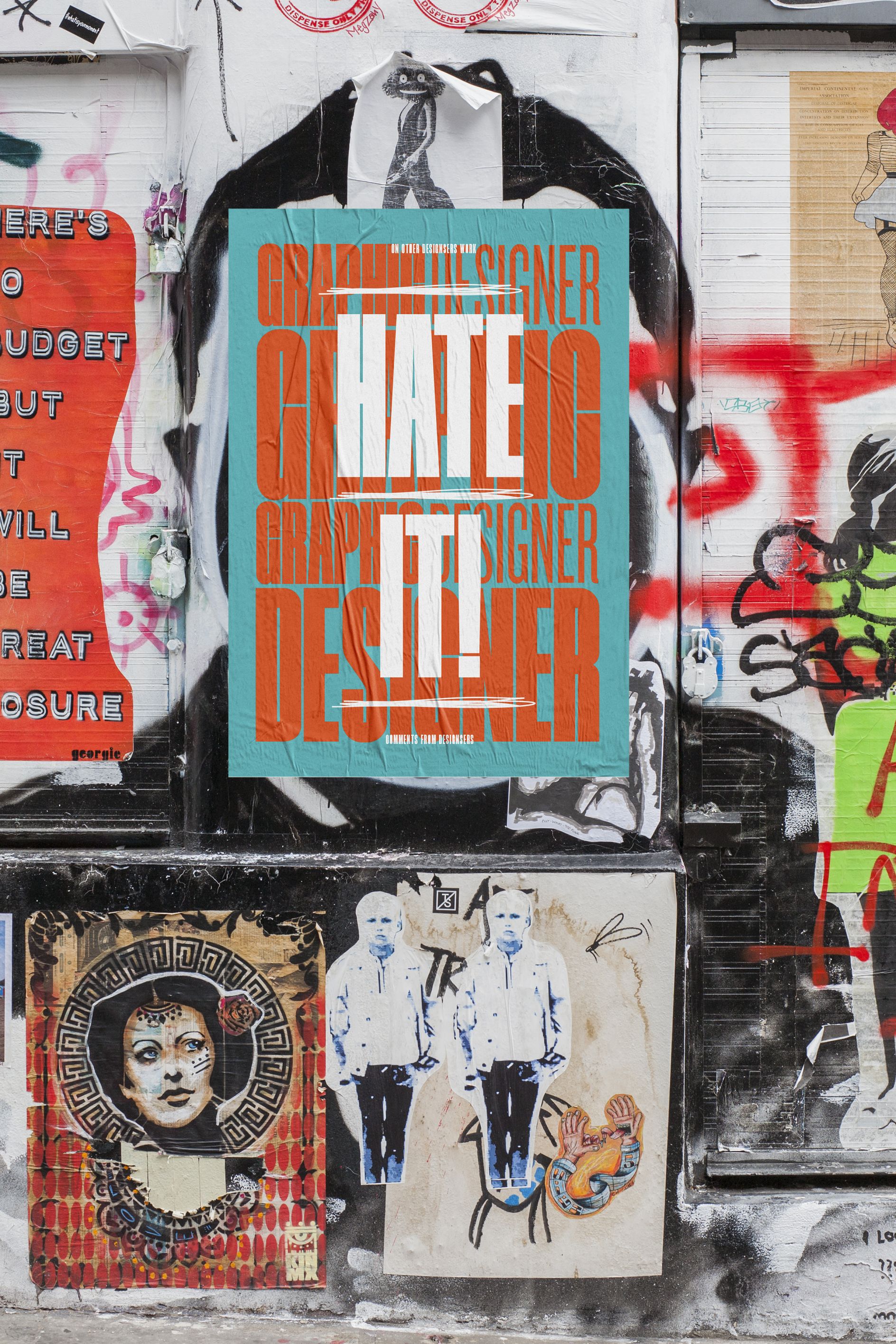 Typographic posters that look at the criticism designers face online ...