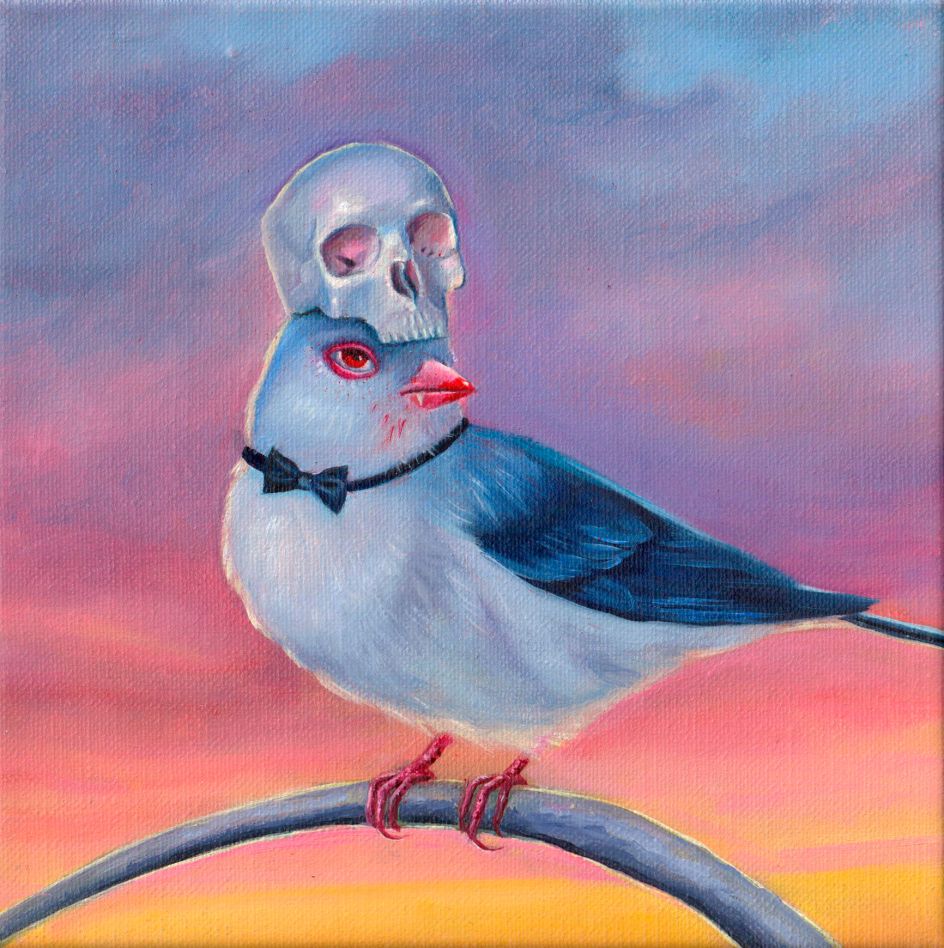 Artist Julia Kuzina paints tiny bird pictures that break free from the ...