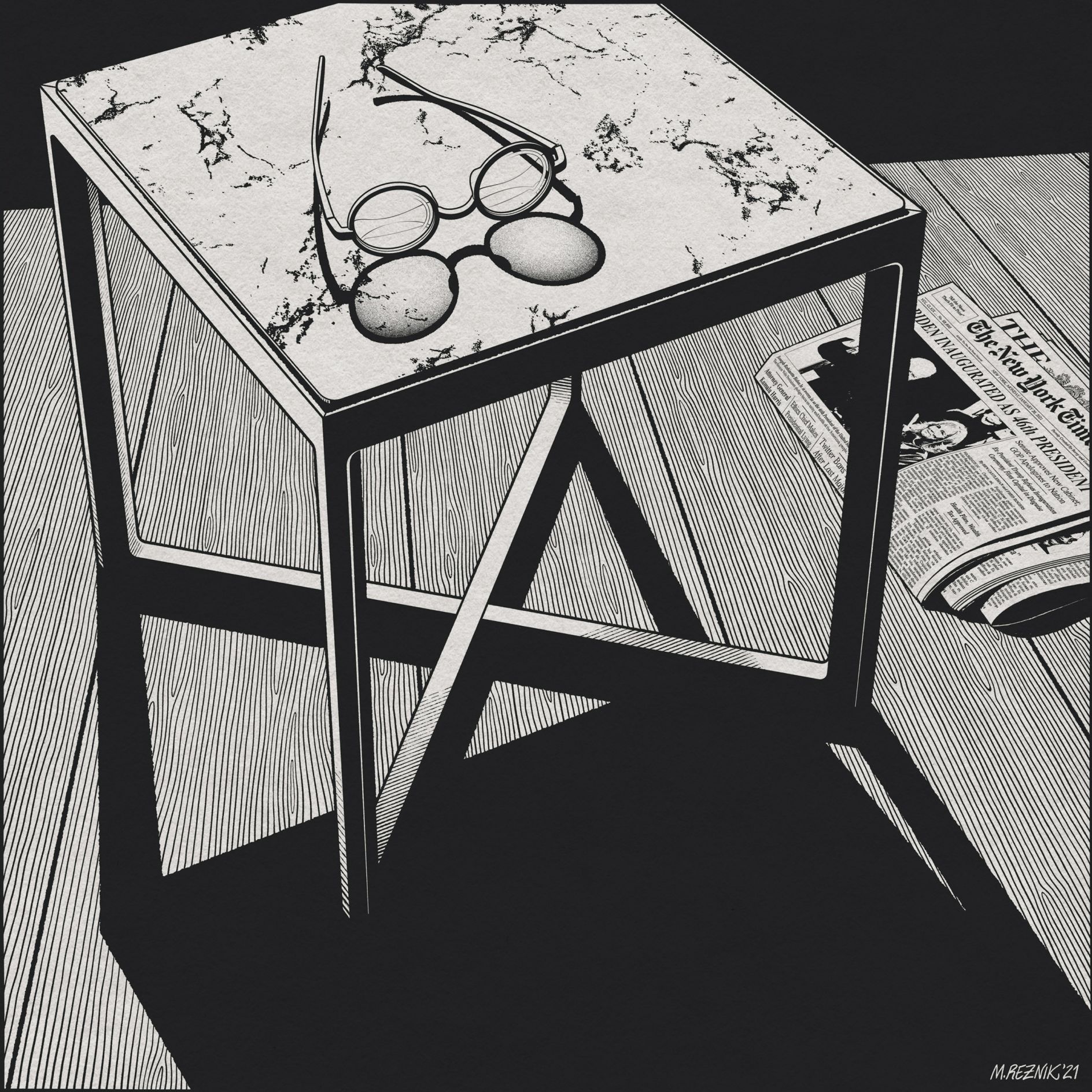 Martin Reznik brings a touch of film noir suspense to furniture design ...