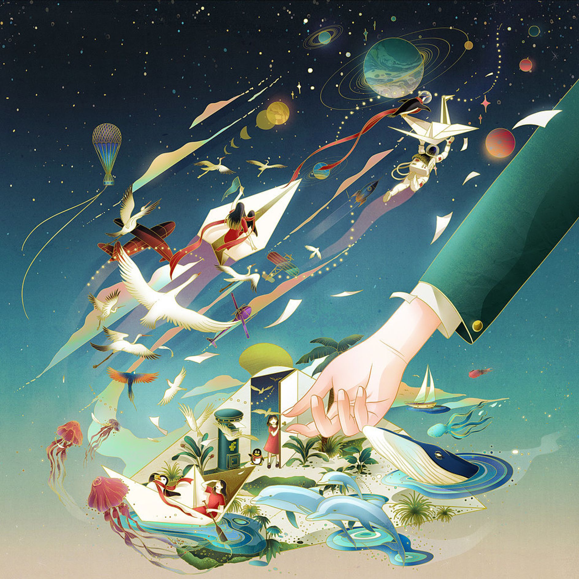 Dong Qiu's magical illustrations summon the East-meets-West spirit of ...