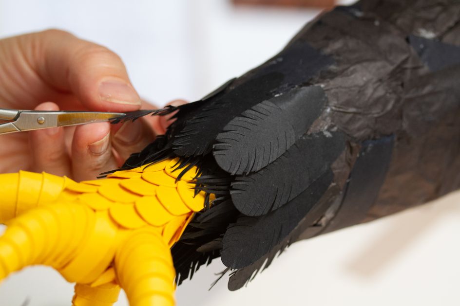 A giant bald eagle made entirely of paper is Lisa Lloyd's biggest ...