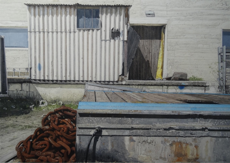 Mark Elsmore's painting of a multi-storey car park wins Winsor & Newton ...