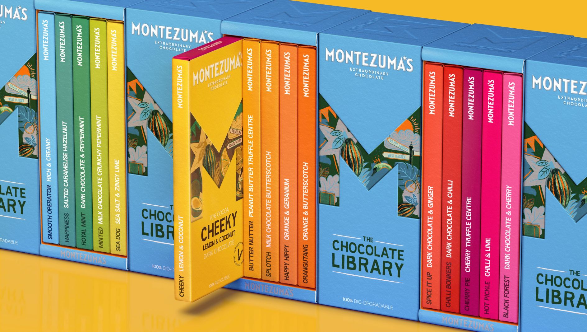 Butterfly Cannon's identity for Montezuma's Chocolates inspired by a ...