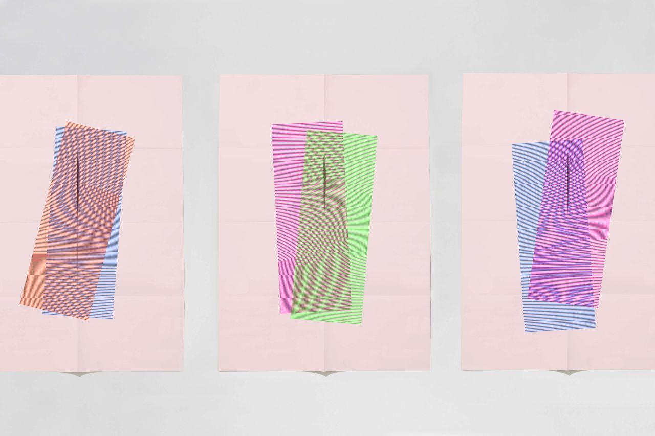 Dan Mather's fluorescent screenprinted posters explore moiré pattern ...