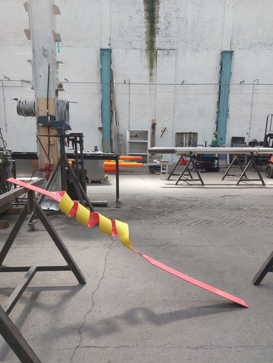 A new sculpture of rainbow-coloured ribbons is amazingly made of steel ...