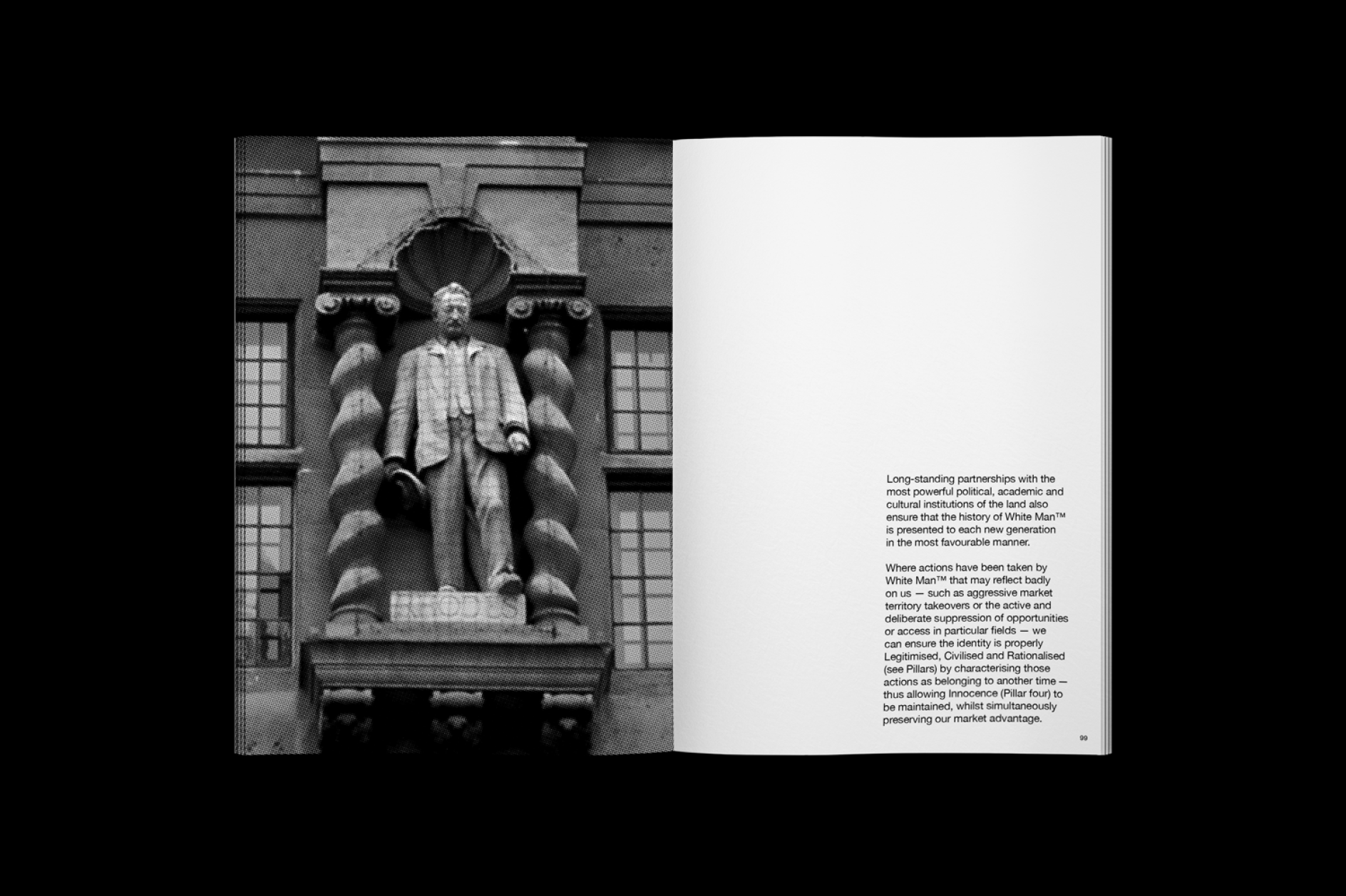 Spoof brand guidelines satirise white male power structures | Creative Boom