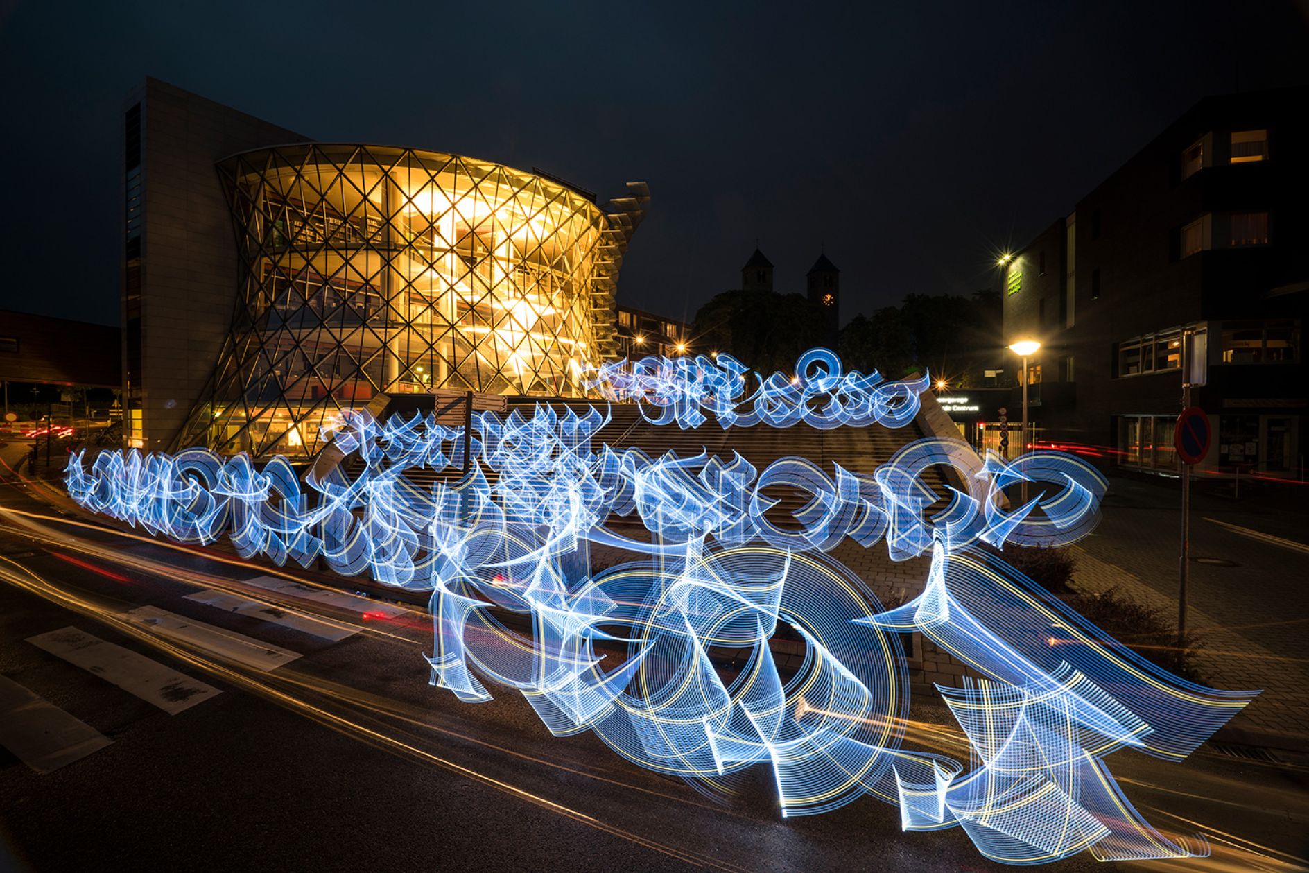 Heliographies of Memory: giant calligraphic text written with light ...
