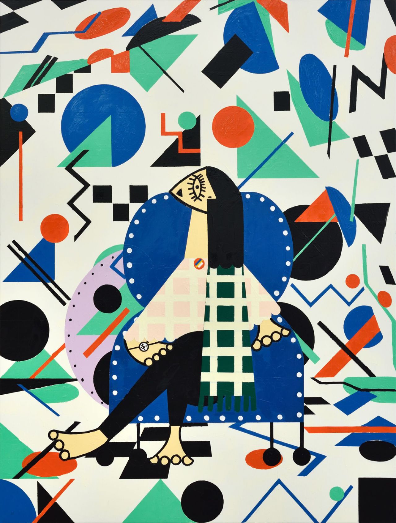 Farah Atassi's colourful geometric paintings that blend figurative with ...