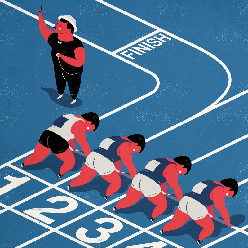 Comical, plump characters in bold and appealing colours by illustrator ...