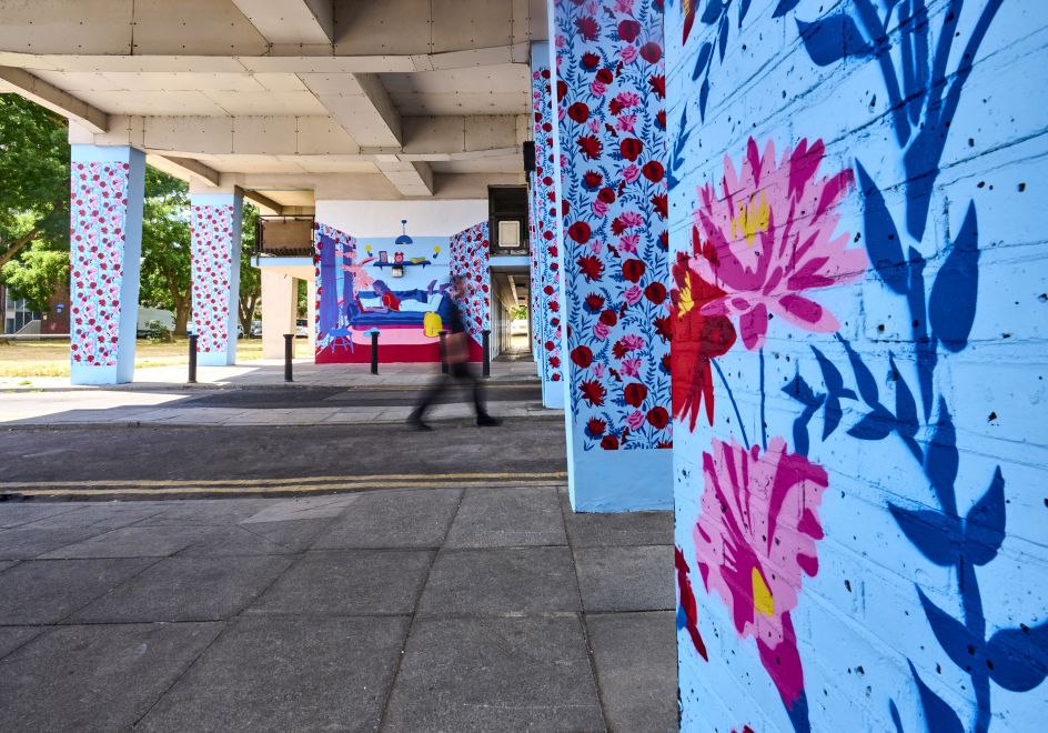 New mural by Hanna Benihoud celebrates what makes people happy living ...