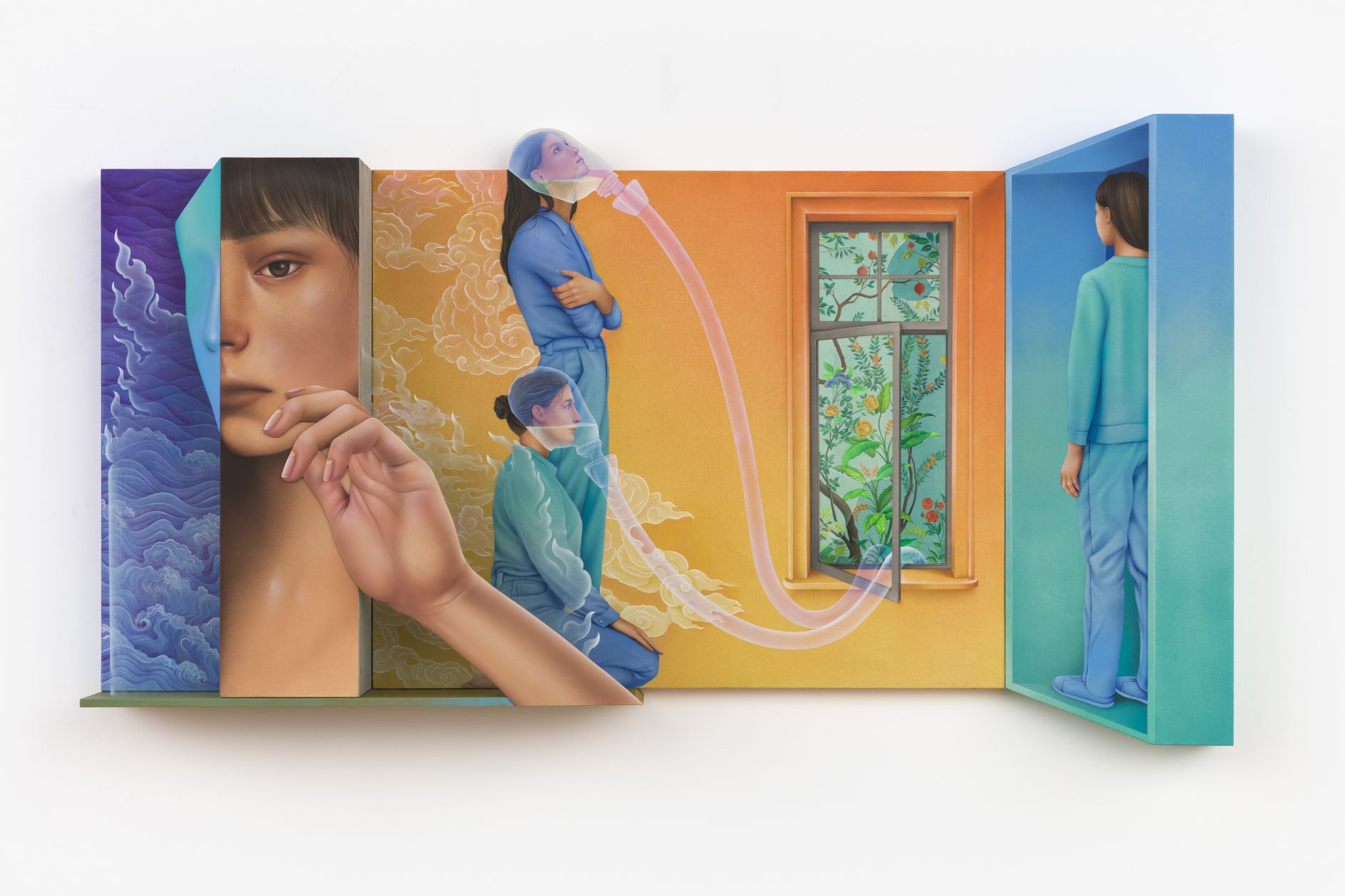 3D paintings by Arghavan Khosravi show her trapped between two worlds ...