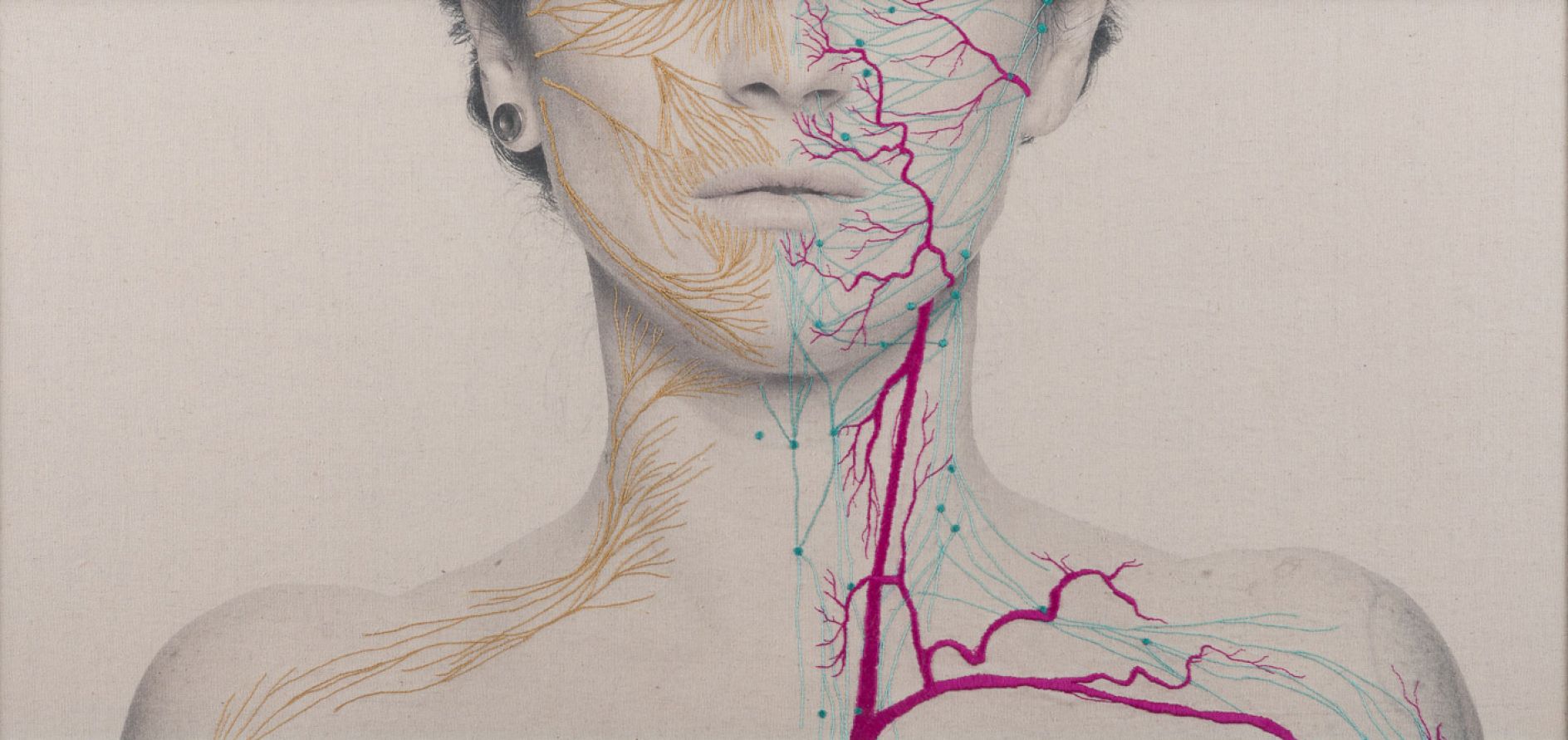 Linen portraits intricately threaded with cotton veins by Juana Gómez ...