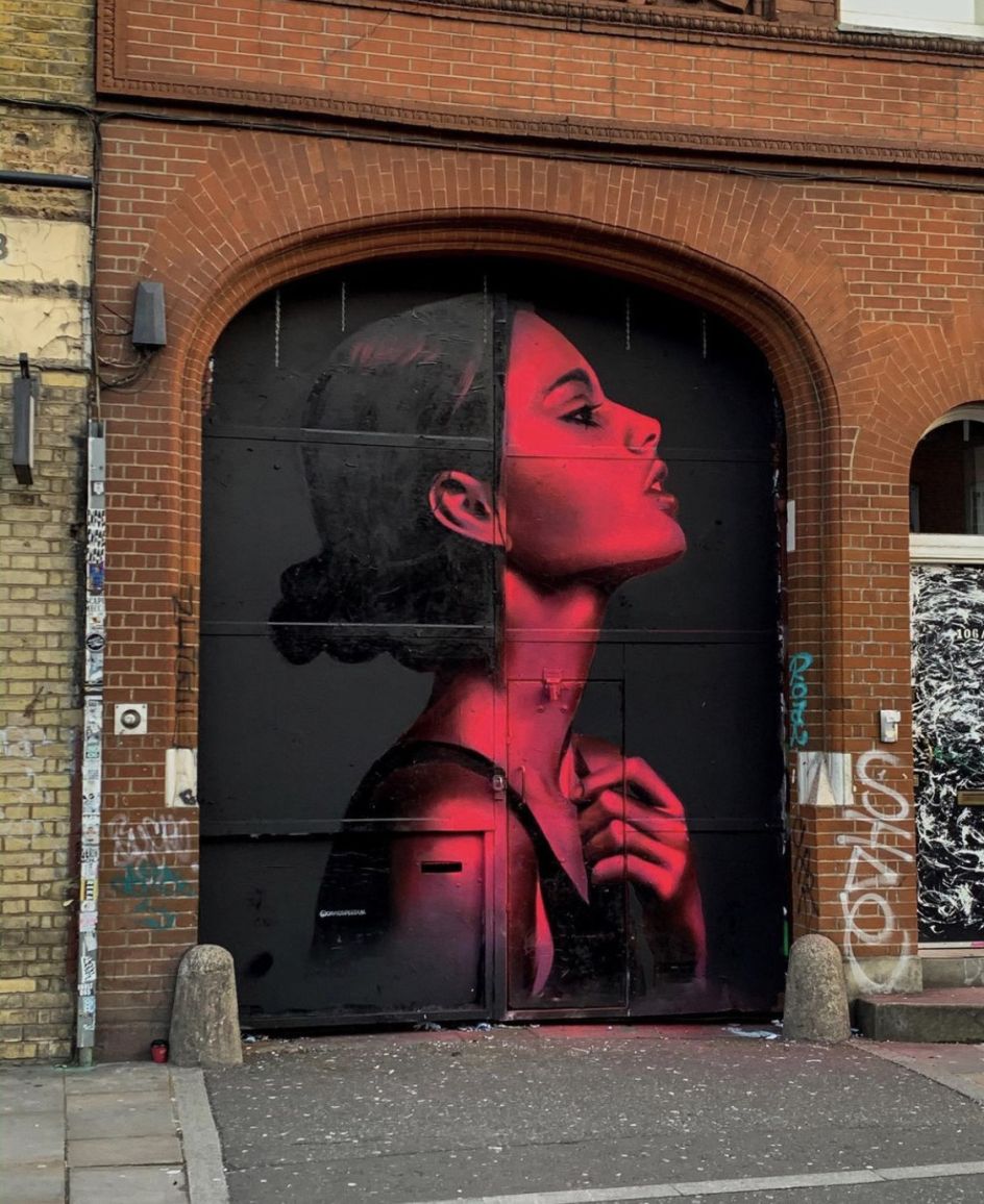 Artist David Speed paints 100 neon portraits on a Shoreditch rooftop ...